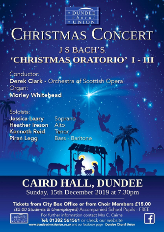 Dundee Choral Union Christmas Concert at Caird Hall, Dundee on Sunday ...