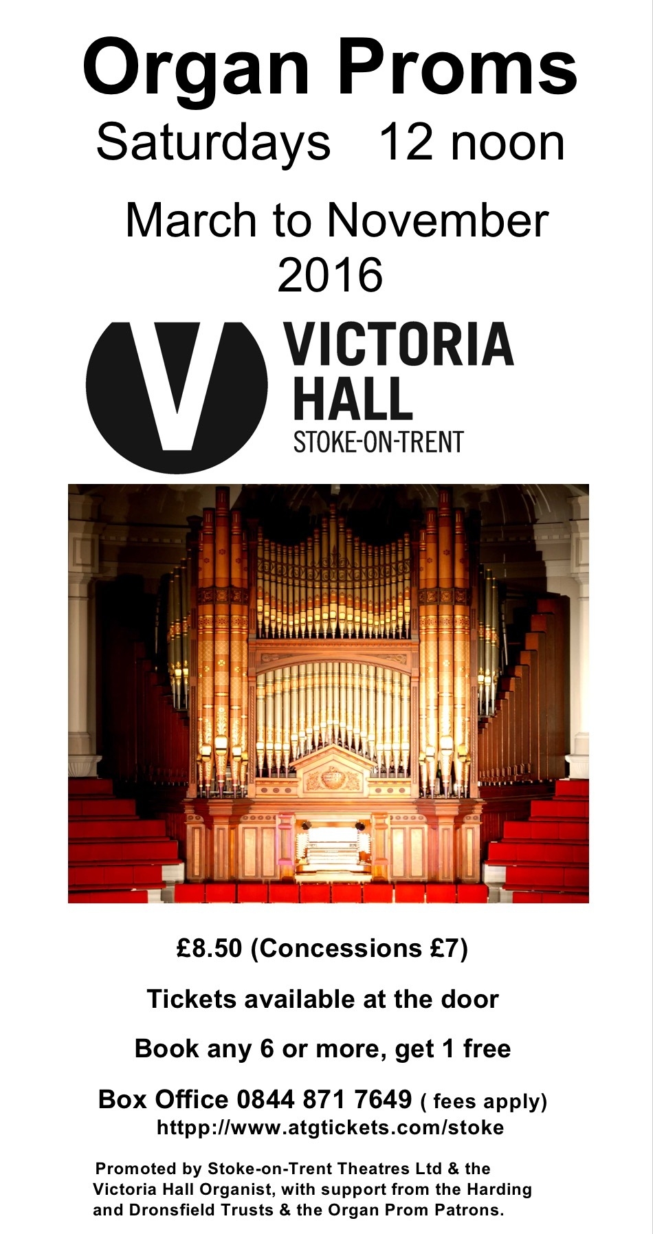 Organ Prom: with Paul Carr Concert Organist at Victoria Hall, Stoke-on ...