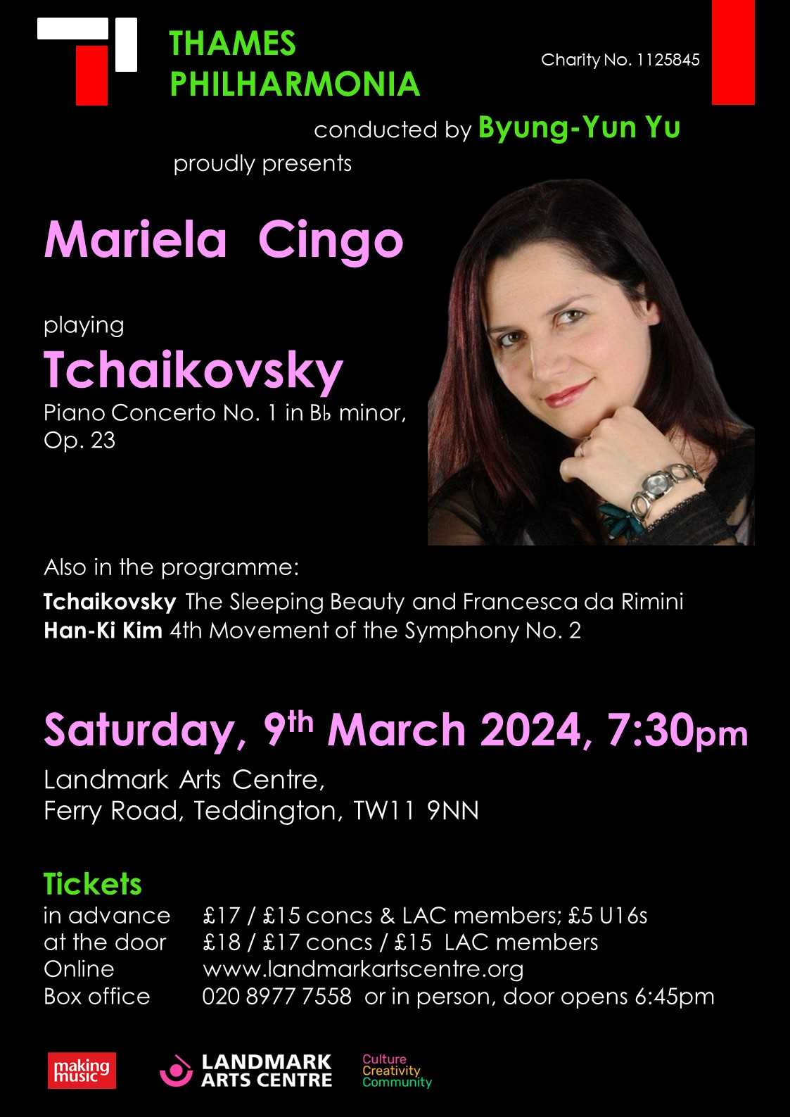 Thames Philharmonia Concert: Tchaikovsky (mostly) at Landmark Arts ...