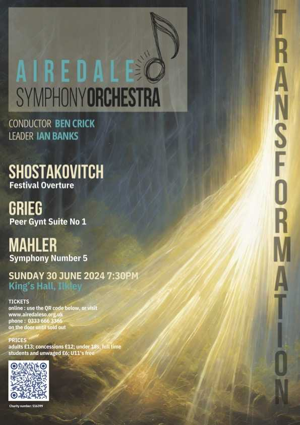 Airedale Symphony Orchestra: Transformation at King's Hall, Ilkely on ...