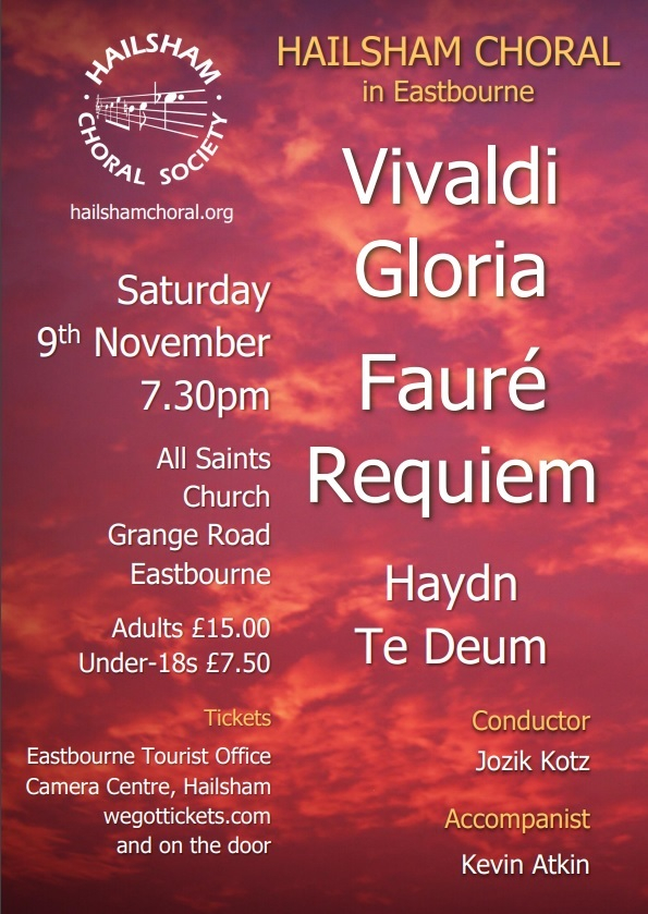 Vivaldi Gloria and Faure Requiem at All Saints Church, Eastbourne on ...