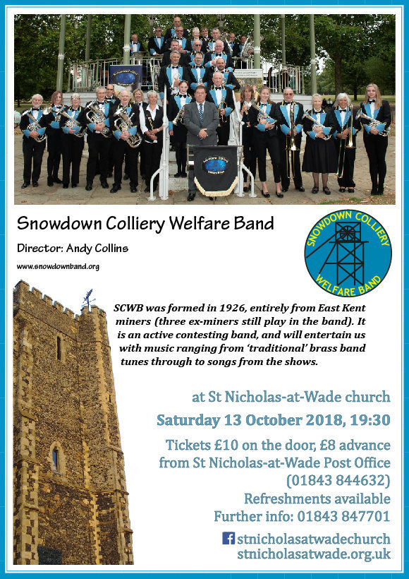 Snowdown Colliery Welfare Band at St Nicholas-at-Wade Church ... Snowdown Colliery Welfare Band at St Nicholas-at-Wade Church ...