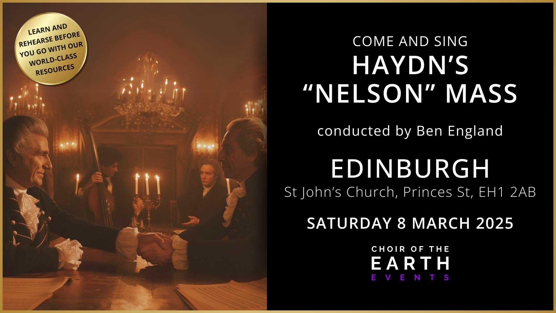Come and sing Haydn's "Nelson" Mass in Edinburgh: Join internationally ...