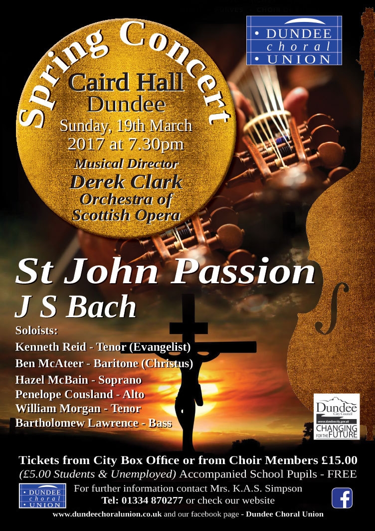 Dundee Choral Union Spring Concert at Caird Hall, Dundee on Sunday 19th ...