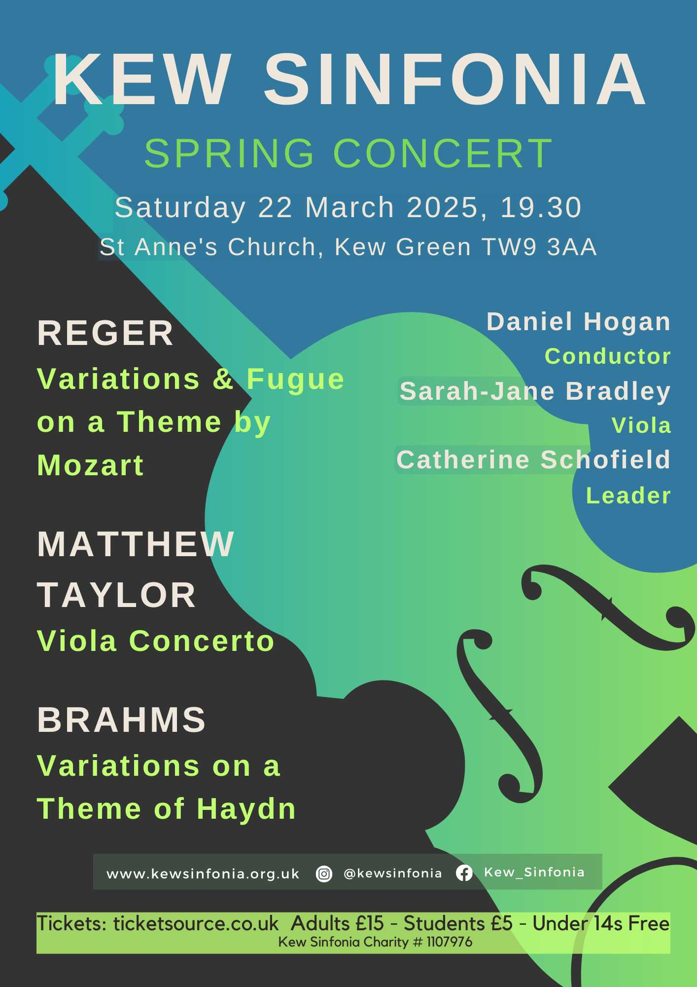 Kew Sinfonia Spring 2025 Concert at St Anne's Church, London on ...