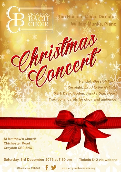 Croydon Bach Choir Christmas Concert: Music for the Festive Season at ...