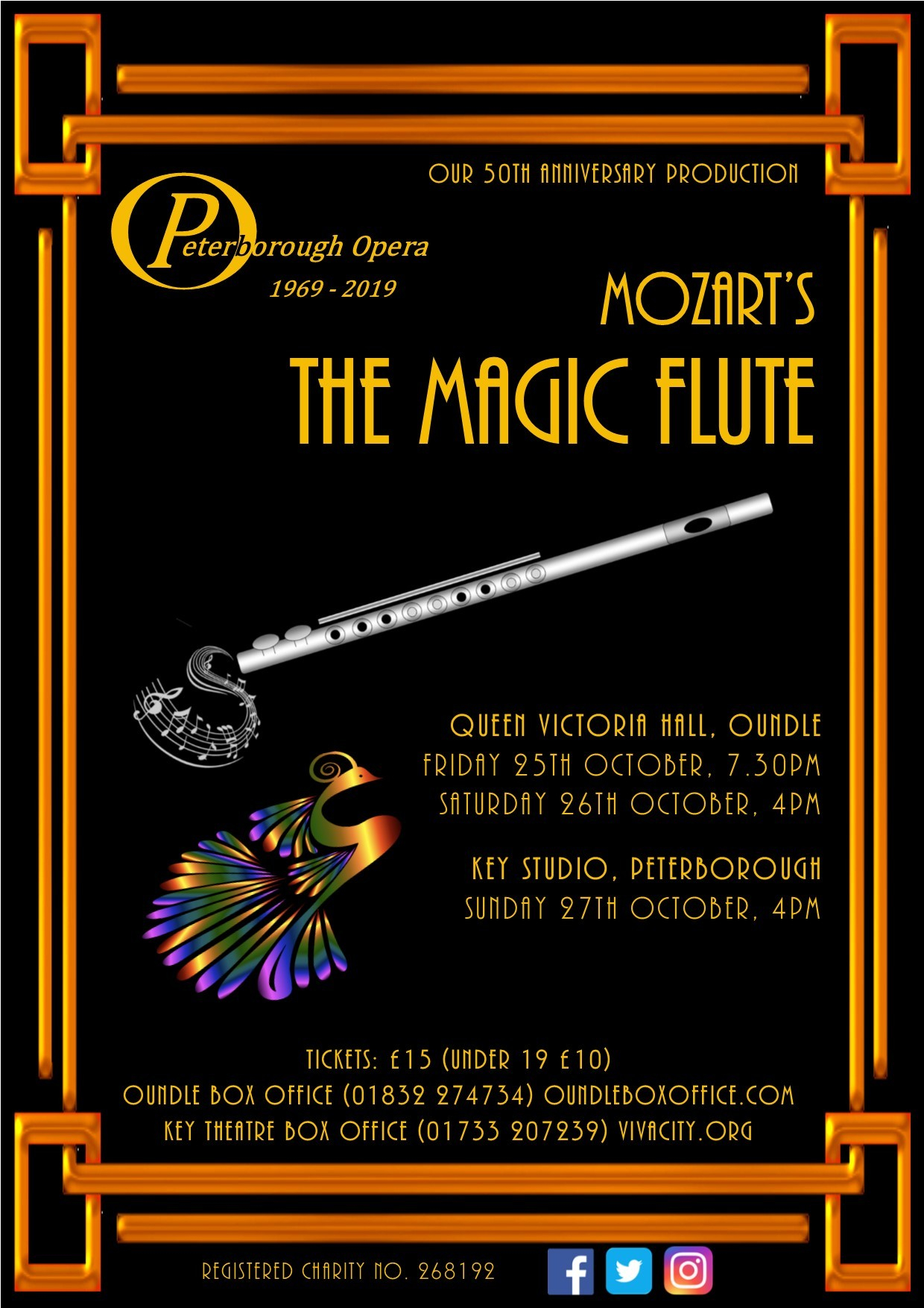 The Magic Flute at Queen Victoria Hall, Oundle on Friday 25th October ...