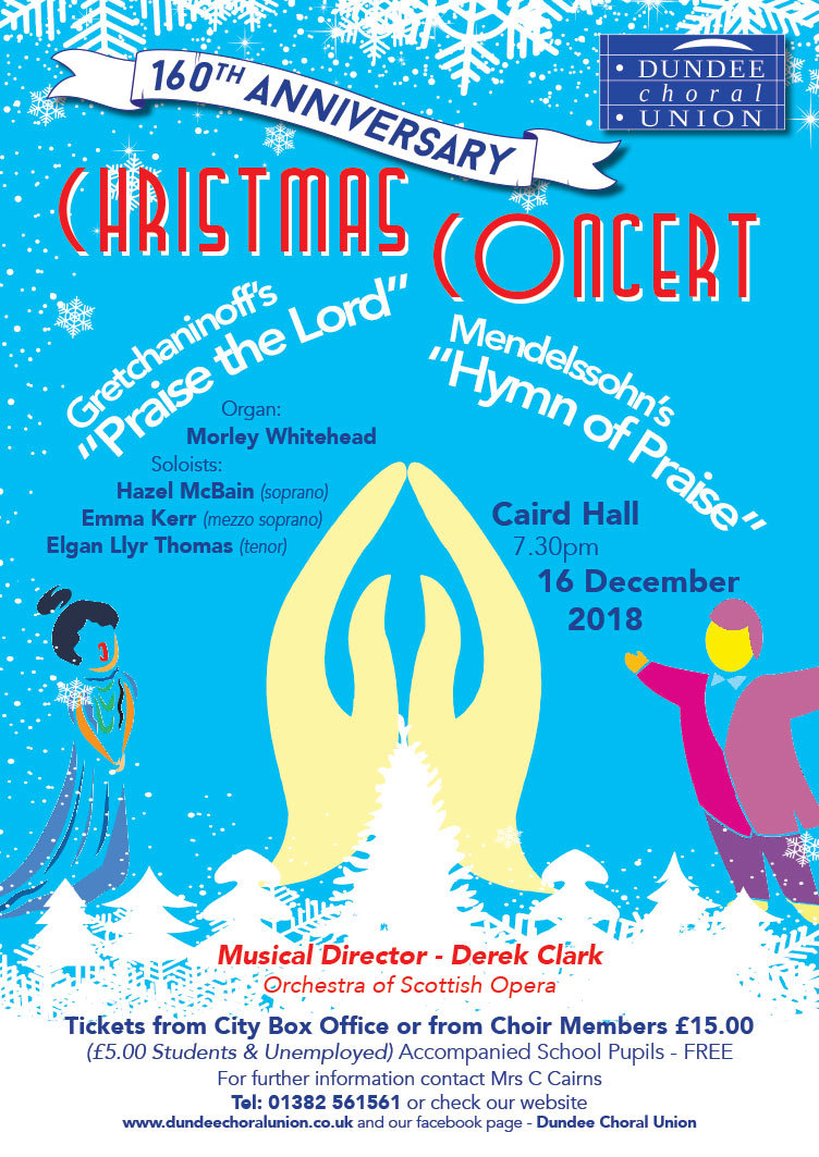 Dundee Choral Union 160th Anniversary Christmas Concert at Caird Hall ...