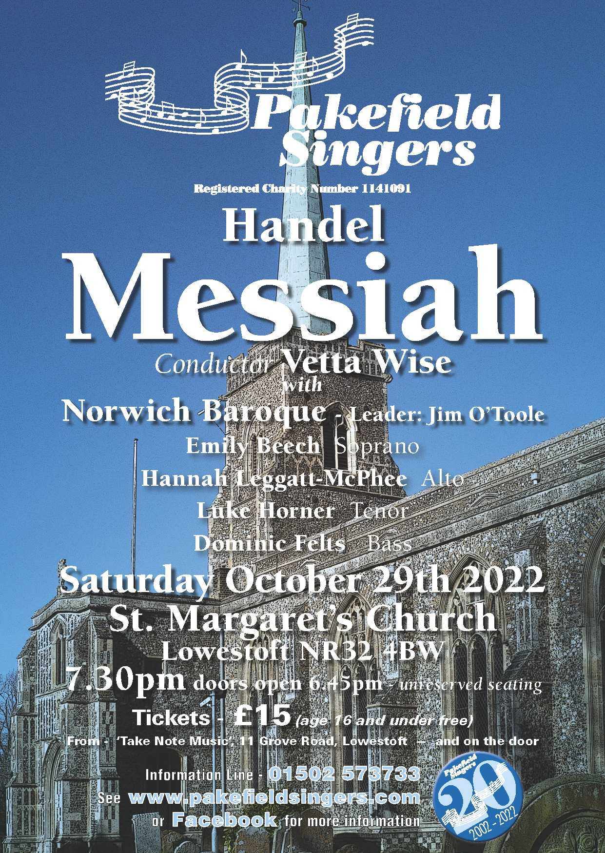 Handel Messiah at St Margaret's Church, Lowestoft on Saturday 29th ...