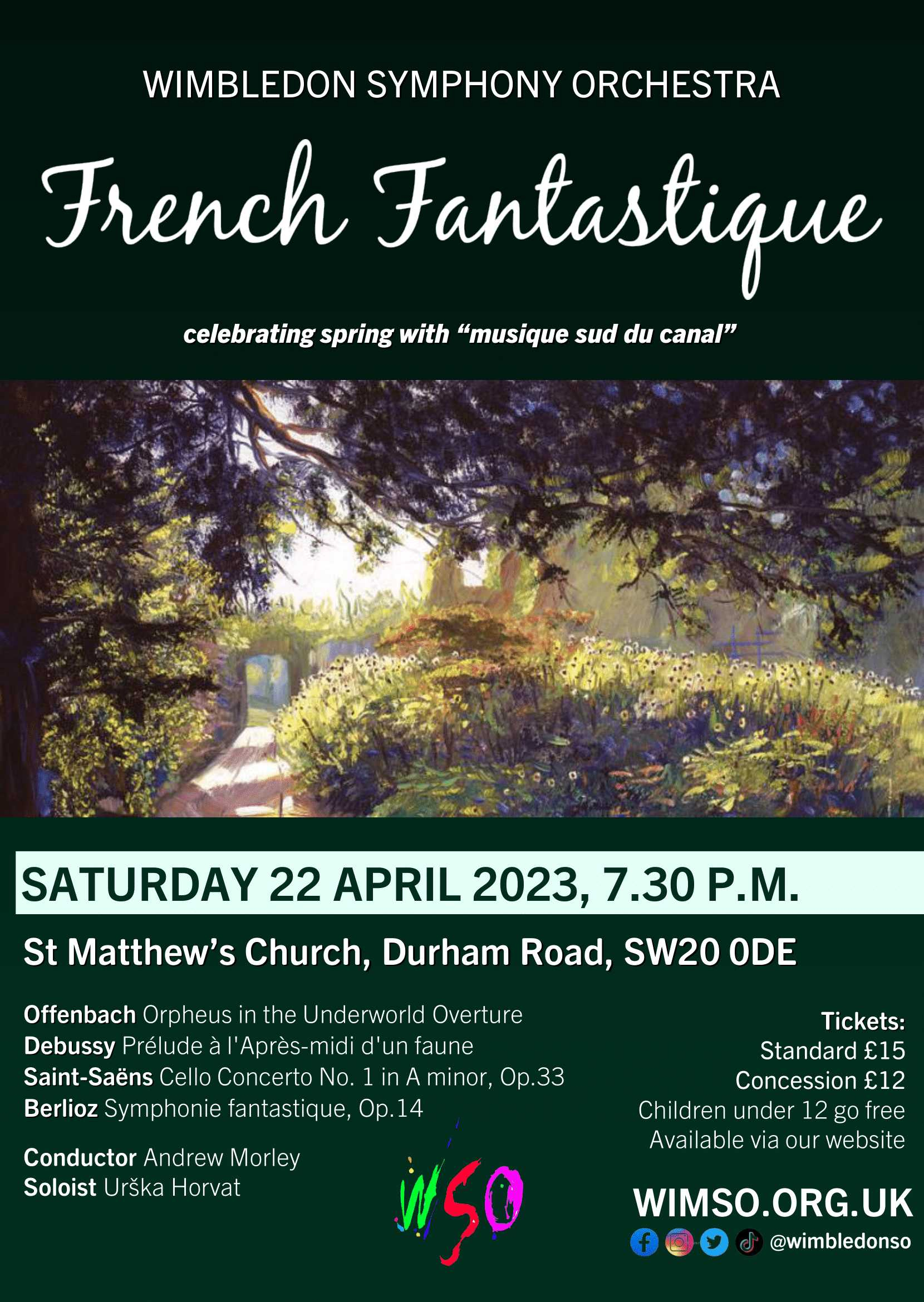 Wimbledon Symphony Orchestra - "French Fantastique": WSO's April 2023 ...